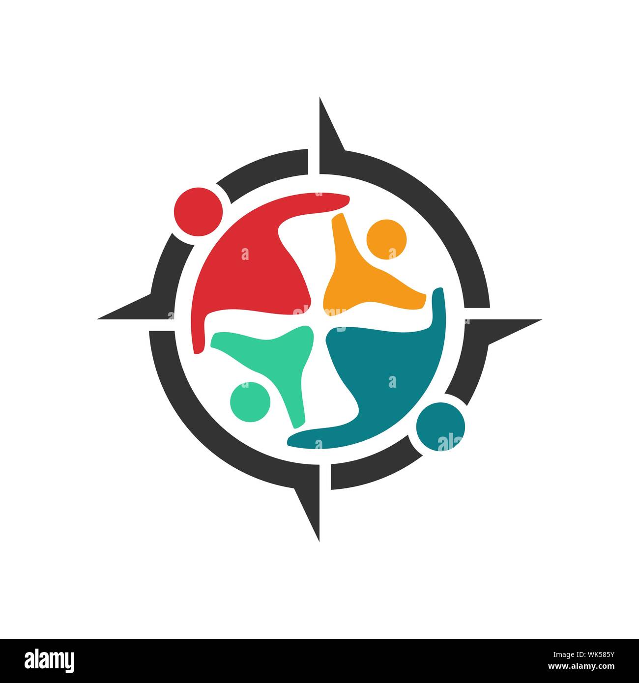 Commitment Teamwork Together Business Logo Illustration Vector Stock ...