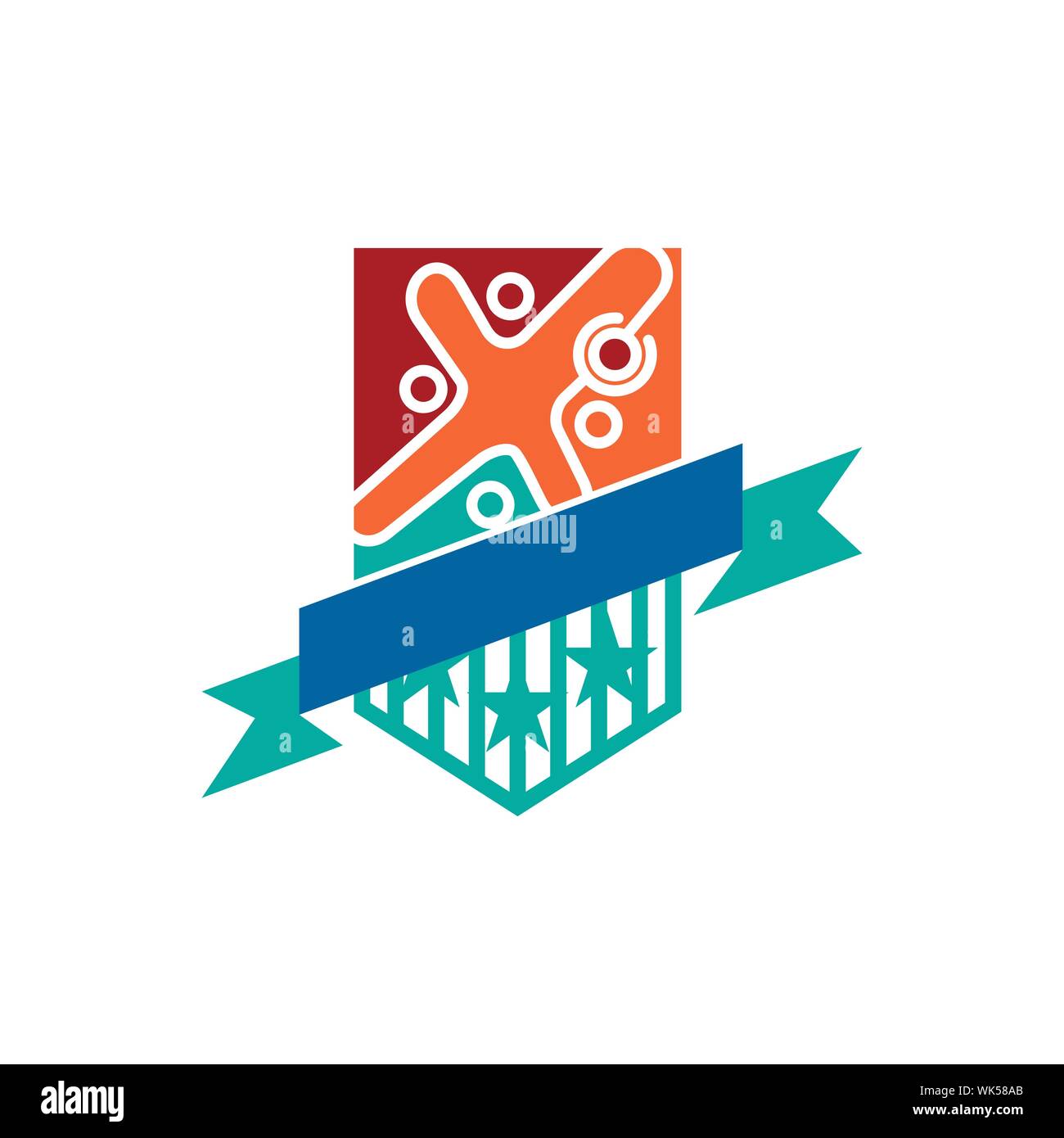 Commitment Teamwork Together Business Logo Illustration Vector Stock ...