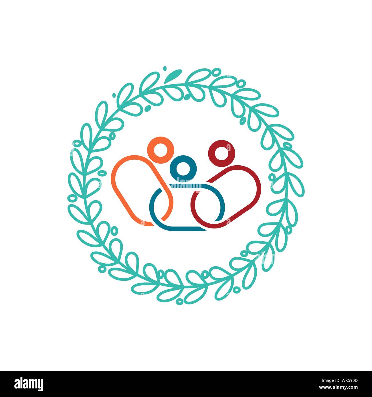 Commitment Teamwork Together Business Logo Illustration Vector Stock ...