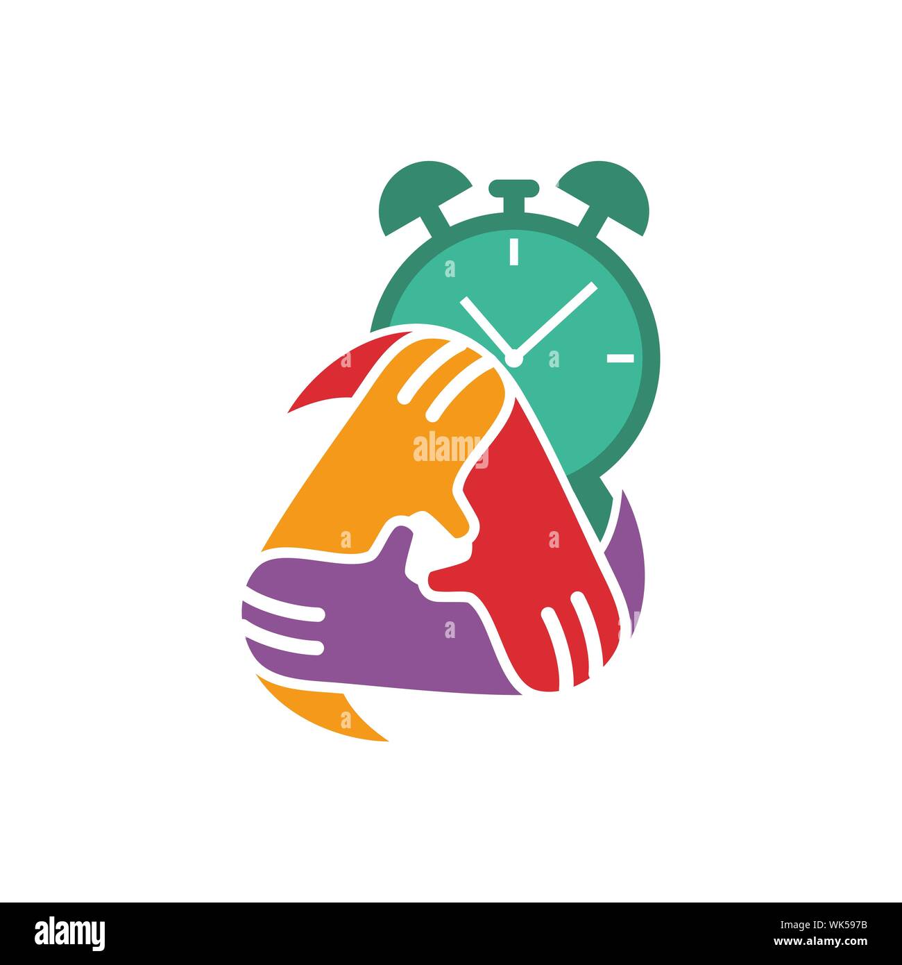 Commitment Teamwork Together Business Logo Illustration Vector Stock ...