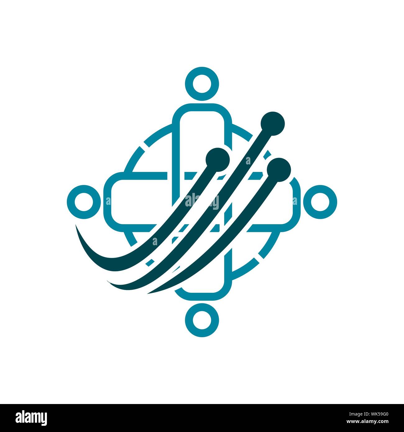 Commitment Teamwork Together Business Logo Illustration Vector Stock ...