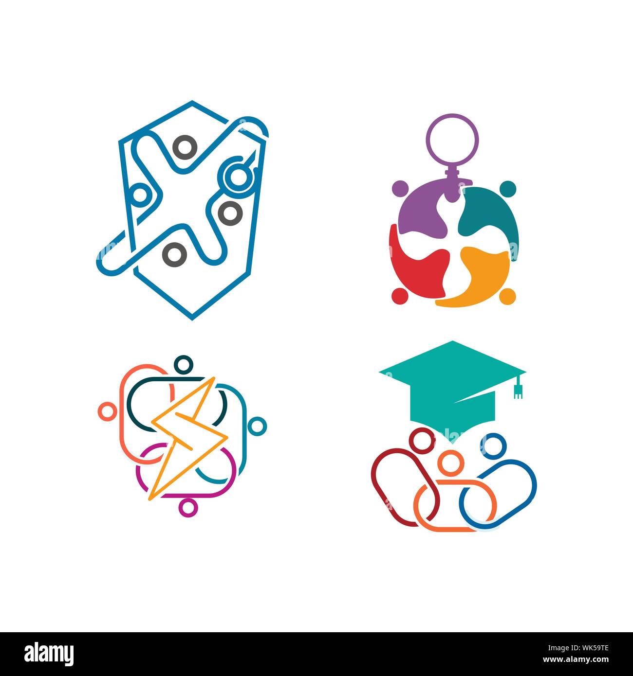 Commitment Teamwork Together Business Logo Illustration Vector Stock Vector Image & Art - Alamy