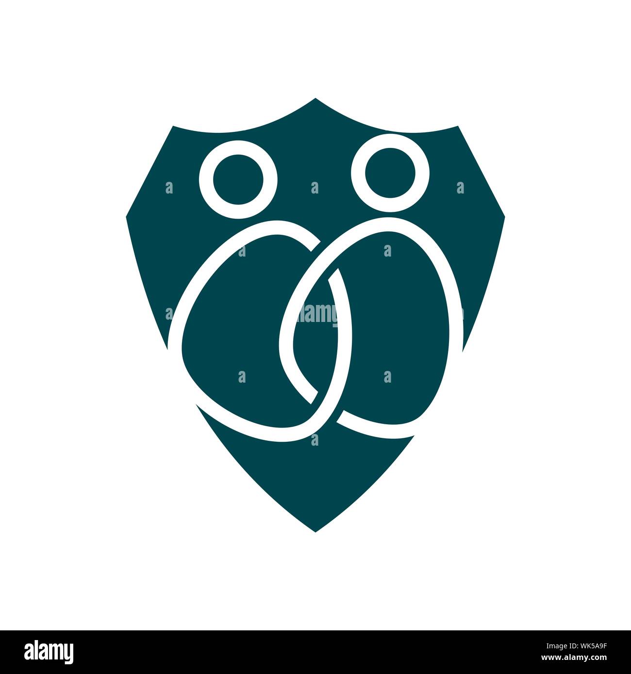 Commitment Teamwork Together Business Logo Illustration Vector Stock ...