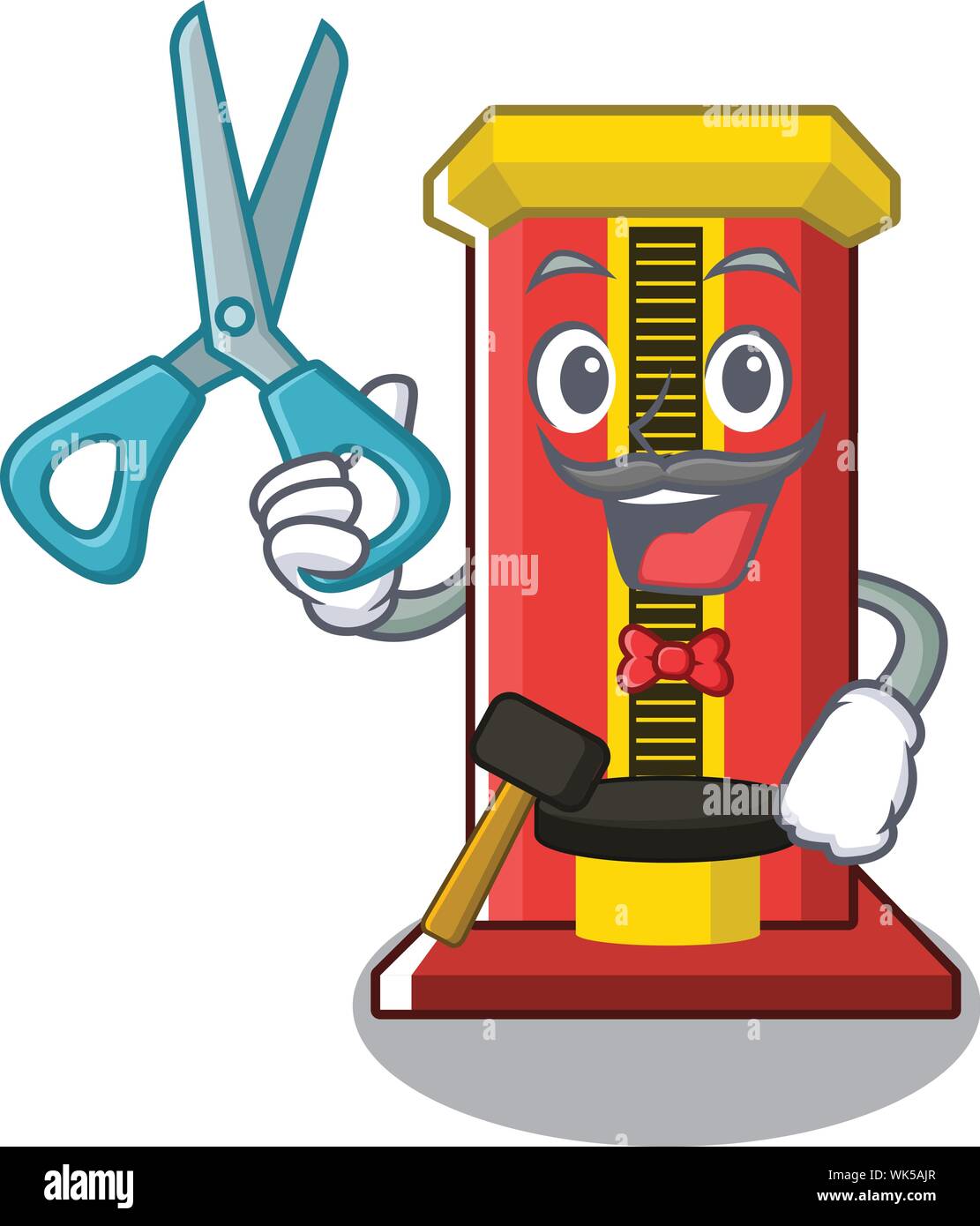 Barber hammer cartoon shaped character game machine Stock Vector Image ...