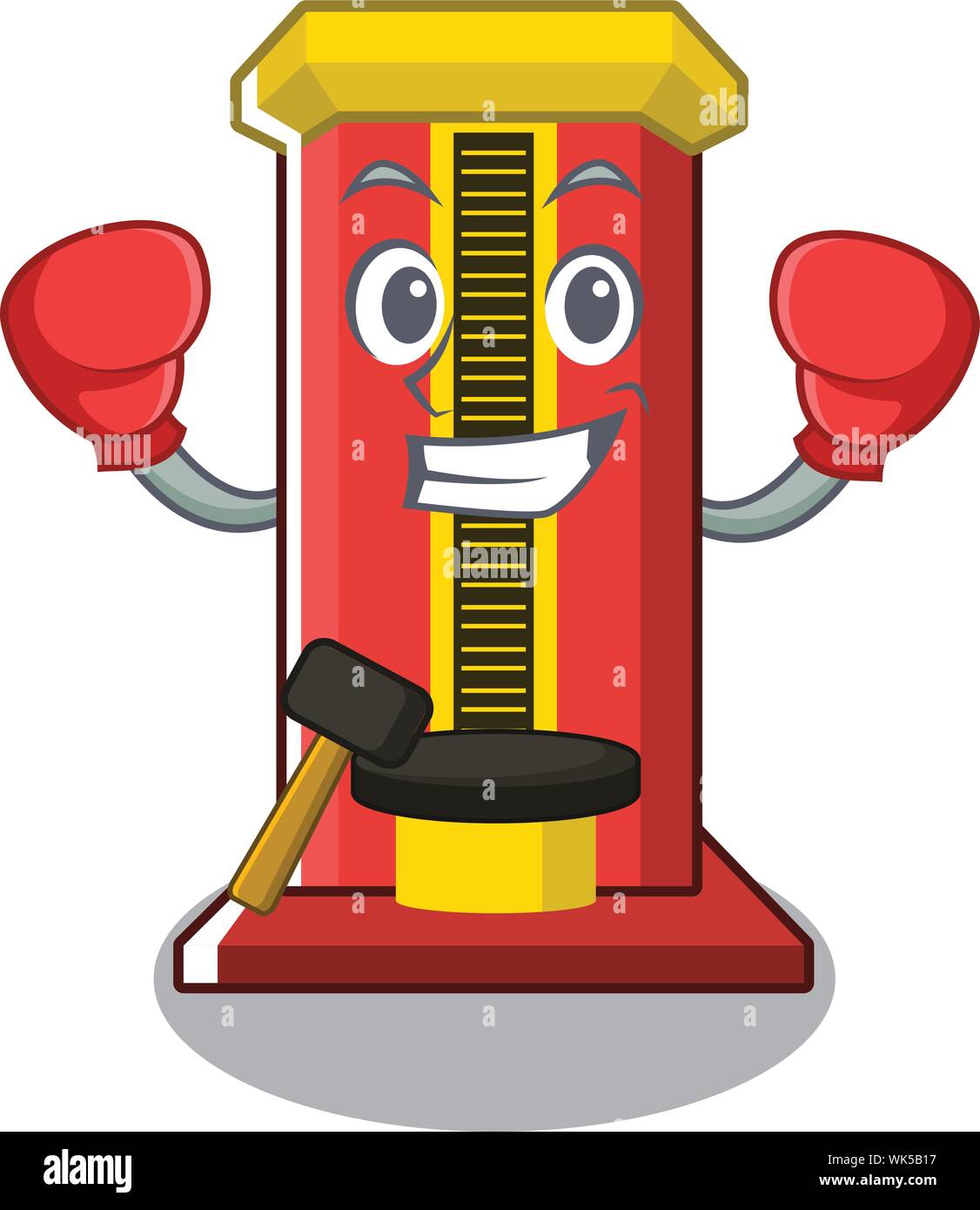 Boxing hammer cartoon shaped character game machine Stock Vector Image ...
