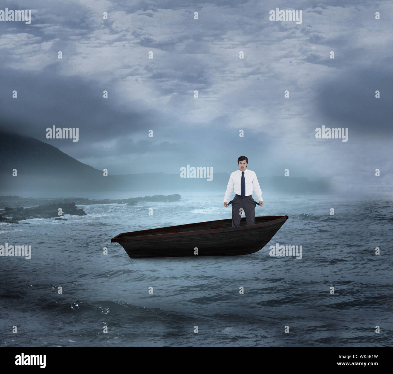 Man sea boat sad hi-res stock photography and images - Alamy