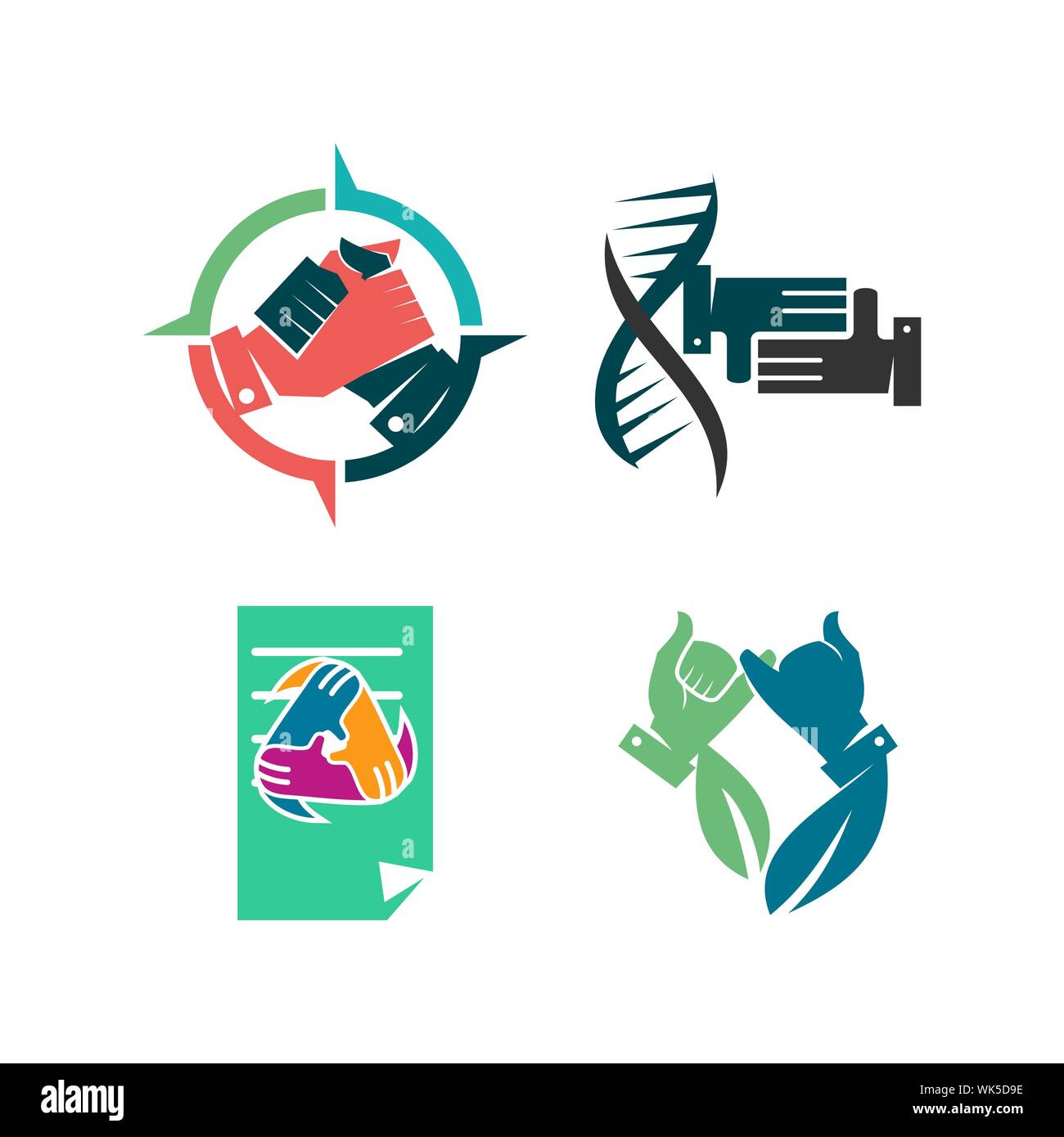 Commitment Teamwork Together Business Logo Illustration Vector Stock ...