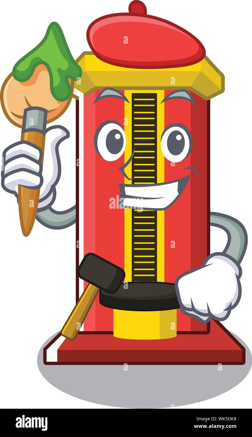 Artist hammer cartoon shaped character game machine Stock Vector Image ...
