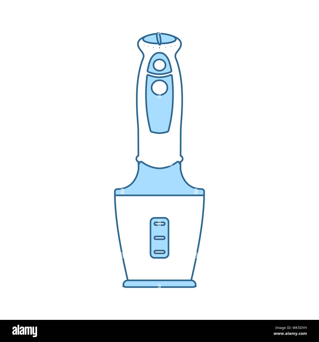 Baby Food Blender Icon. Thin Line With Blue Fill Design. Vector ...