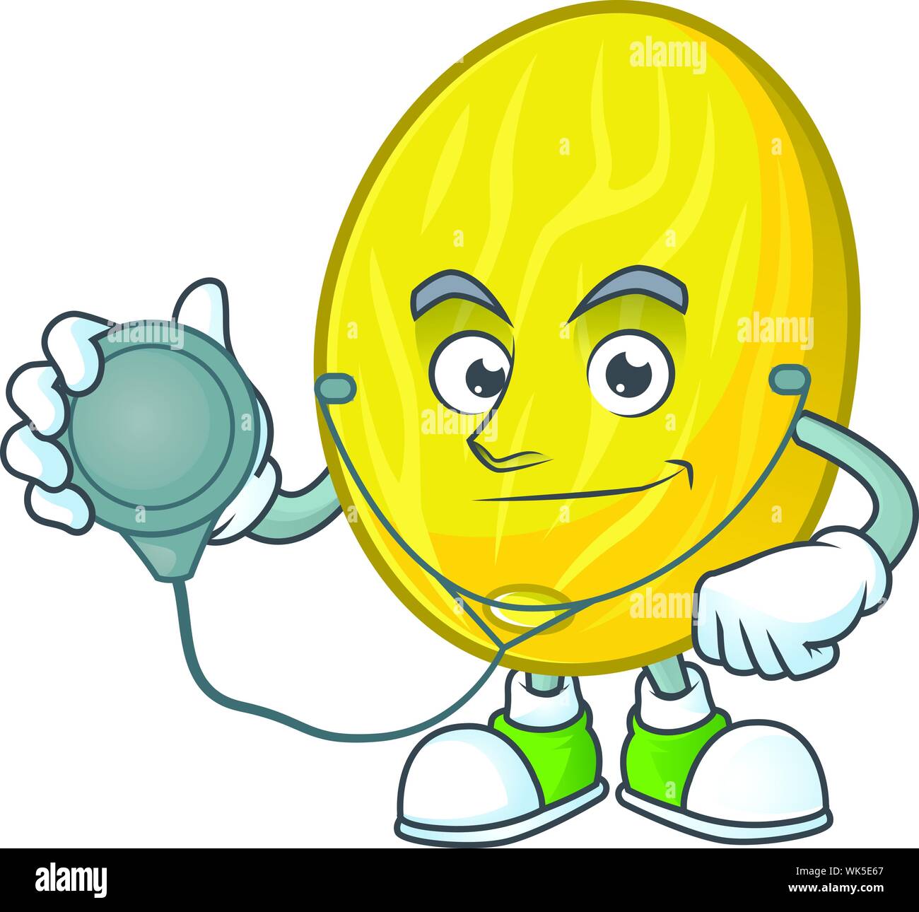 Doctor melon cartoon character for dessert mascot vector illustration ...