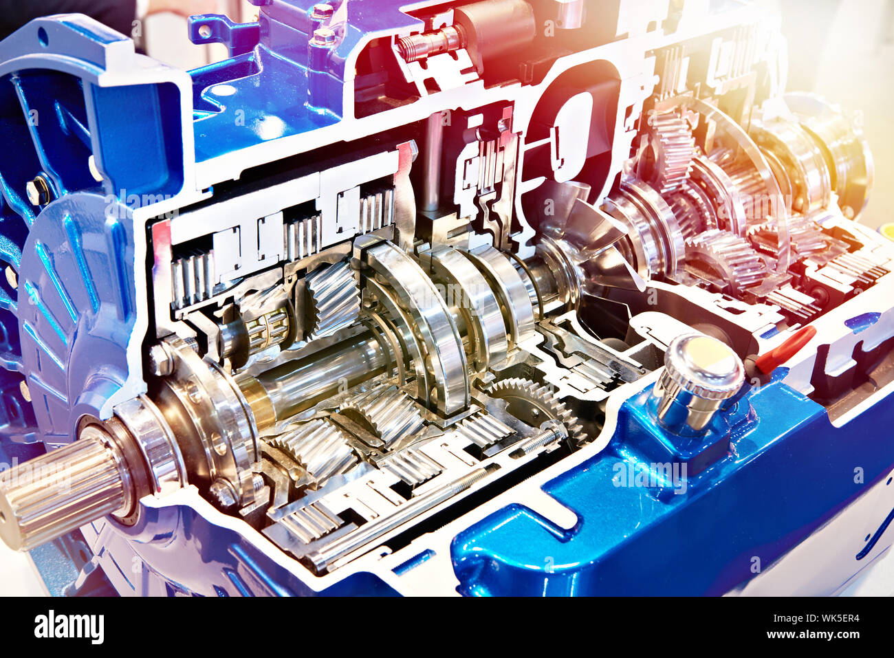 Automatic transmission in the section at the exhibition Stock Photo - Alamy