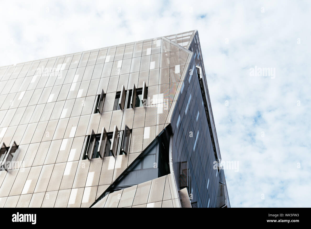 New York City, USA - June 20, 2018: Low angle view of Cooper Square ...