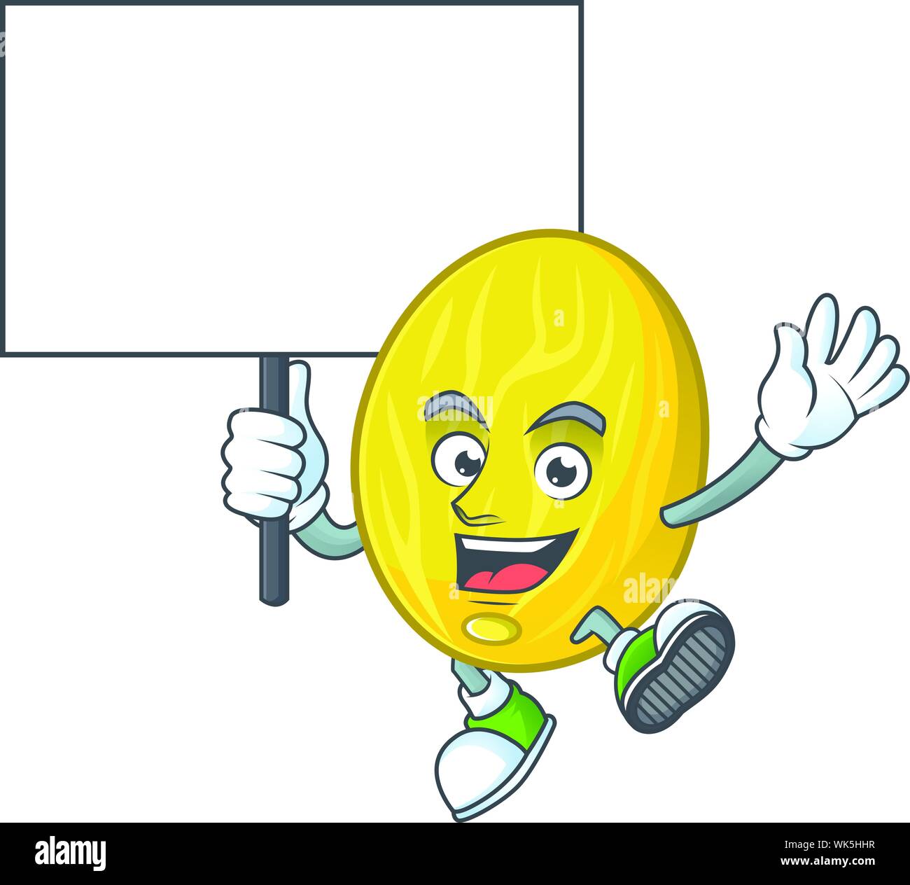 Bring board melon cartoon character for dessert mascot vector ...