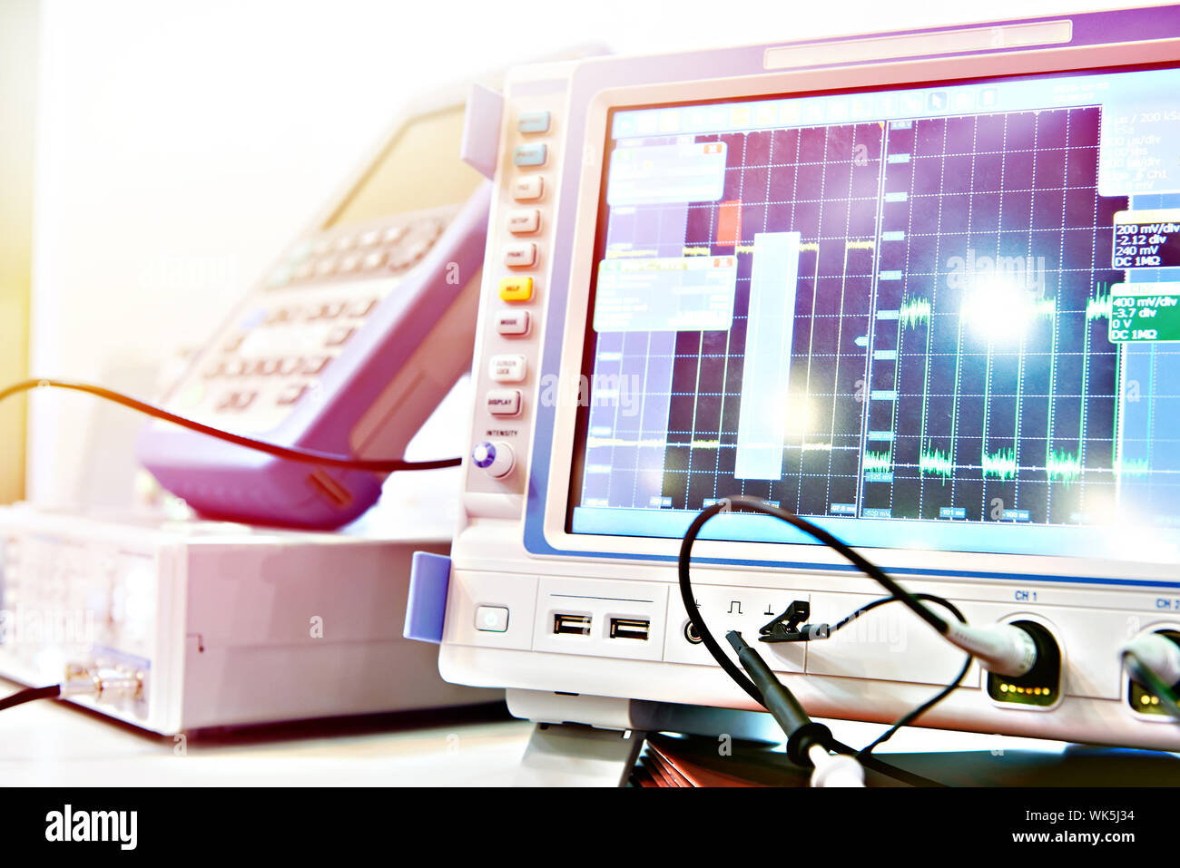 Digital Storage Oscilloscope. Radio measuring instruments Stock Photo ...