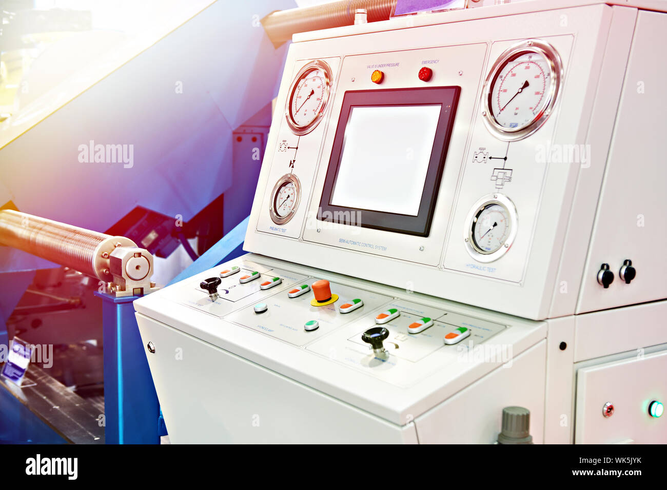 Semi automatic control system test bench Stock Photo - Alamy