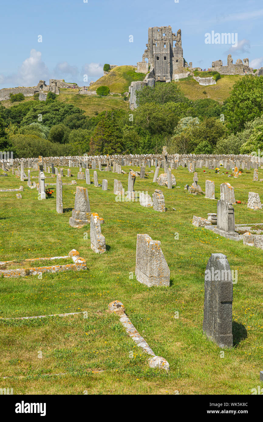 Corfe castle cemetery hi-res stock photography and images - Alamy
