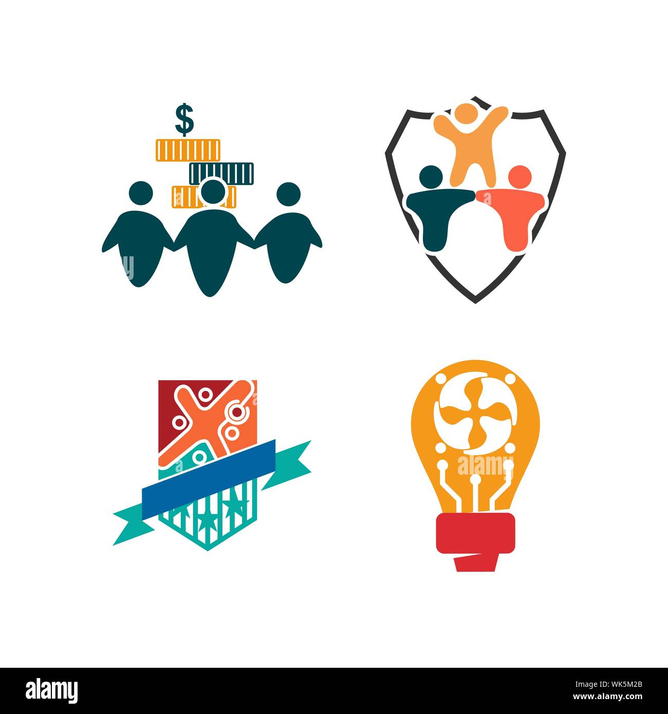 Commitment Teamwork Together Business Logo Illustration Vector Stock Vector Image & Art - Alamy