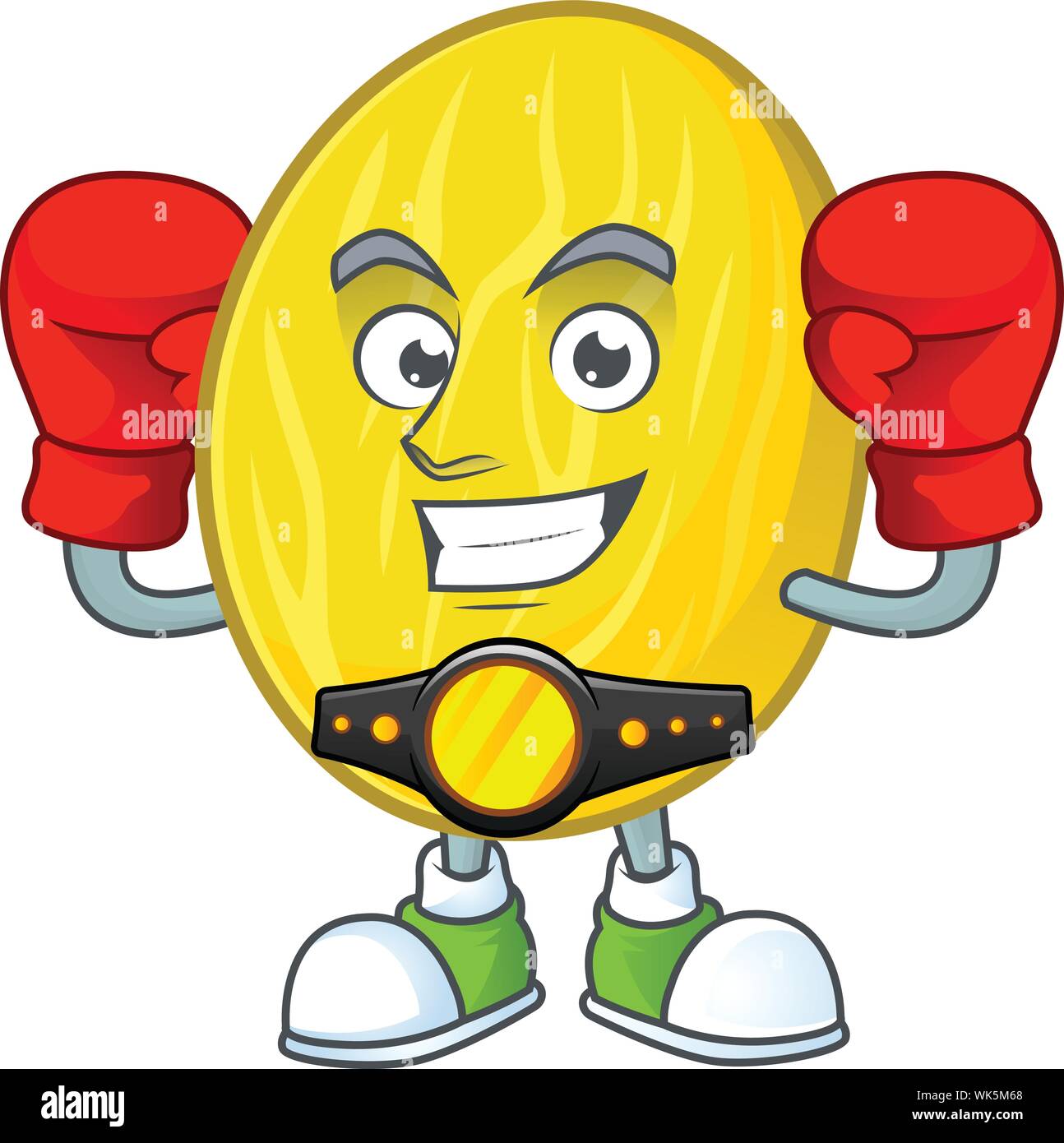Boxing melon cartoon character for dessert mascot vector illustration ...