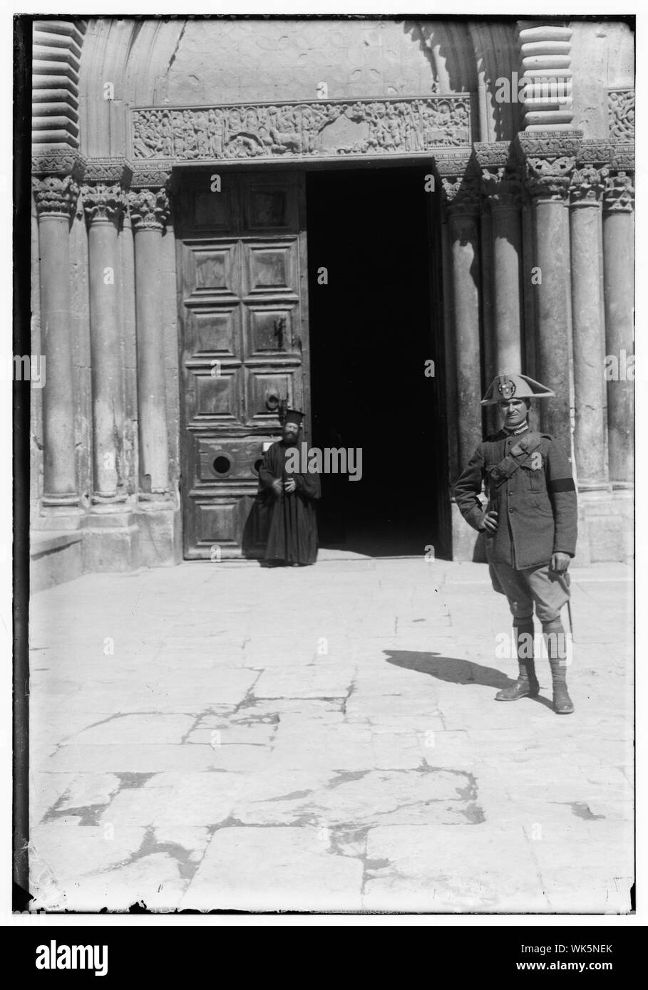 Italian guard at the Church of the Holy Sepulchre Stock Photo - Alamy