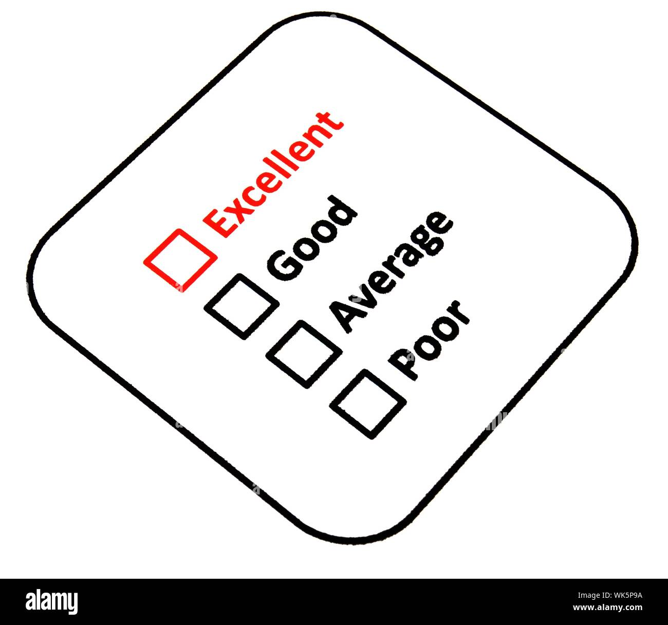 customer service survey with checkbox on form an red pencil Stock Photo ...