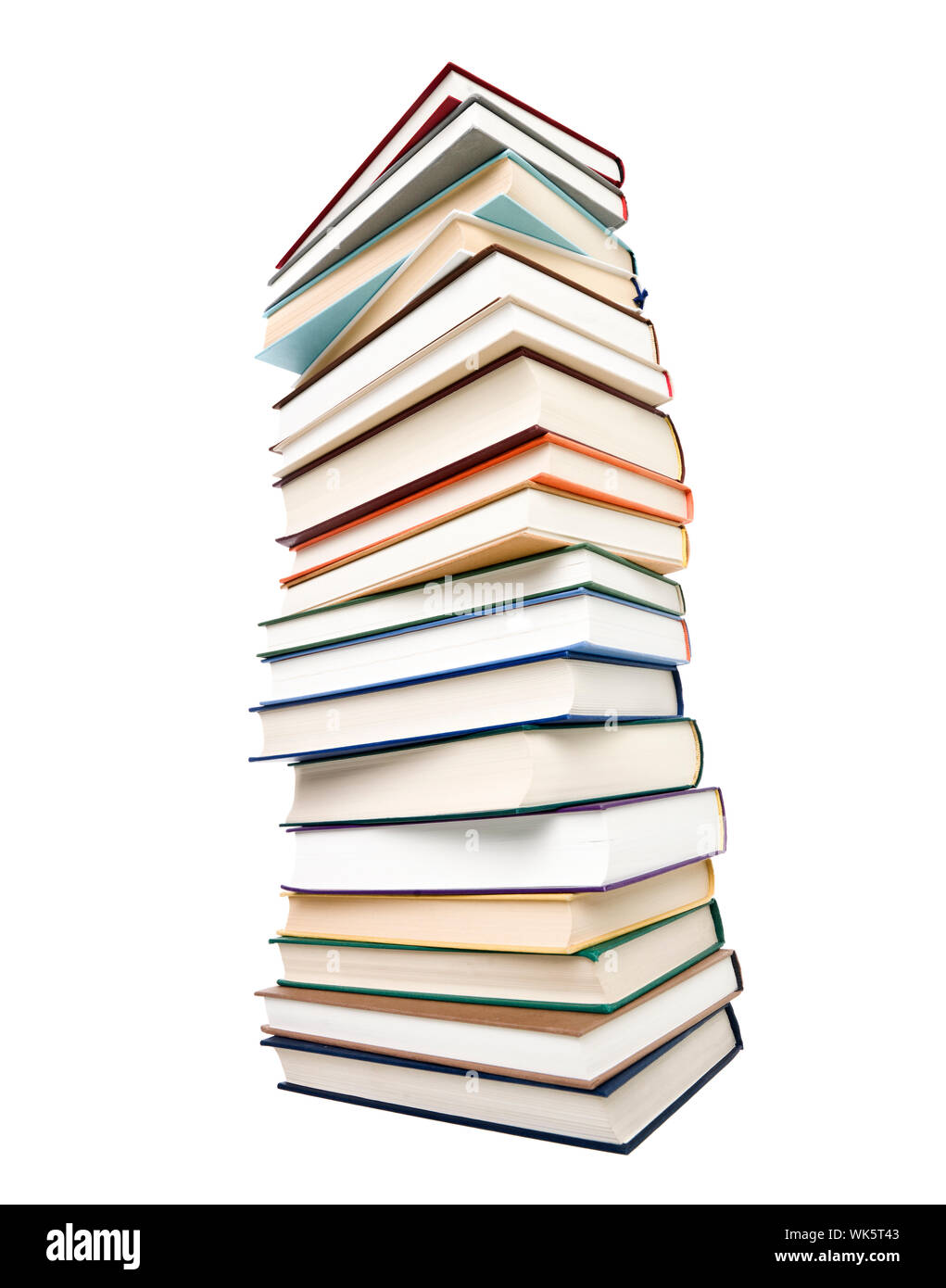 Pile of Books isolated on white background Stock Photo - Alamy