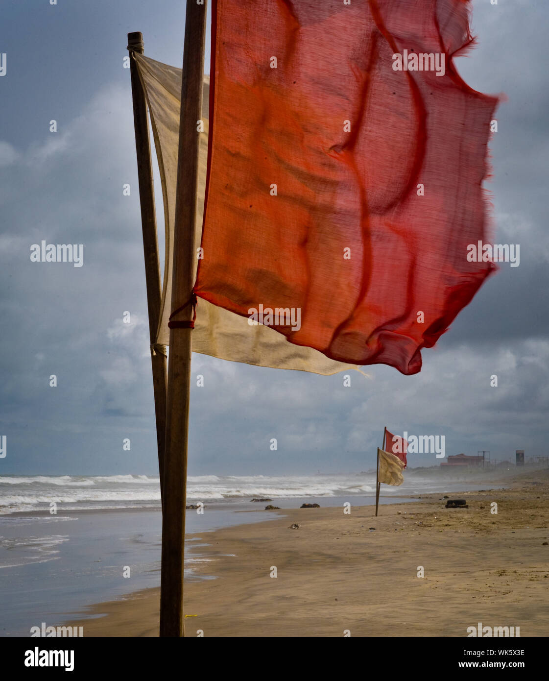 Warning flag waving hi-res stock photography and images - Alamy