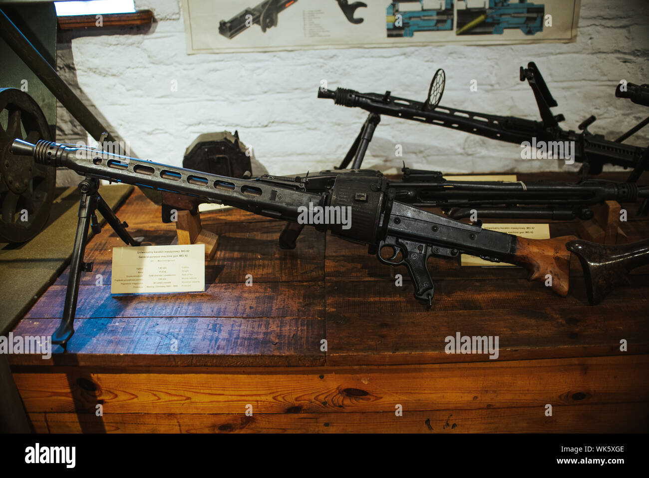 25-June-2017 close up on the old heavy machine gun on weapon museum in ...