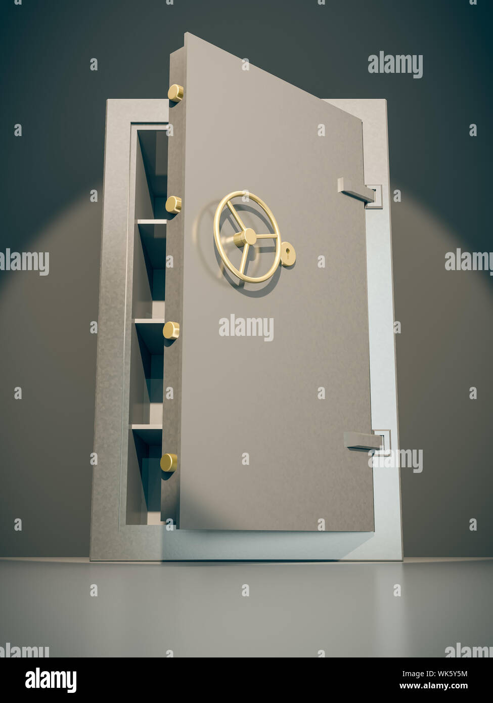 An image of an open empty safe Stock Photo - Alamy