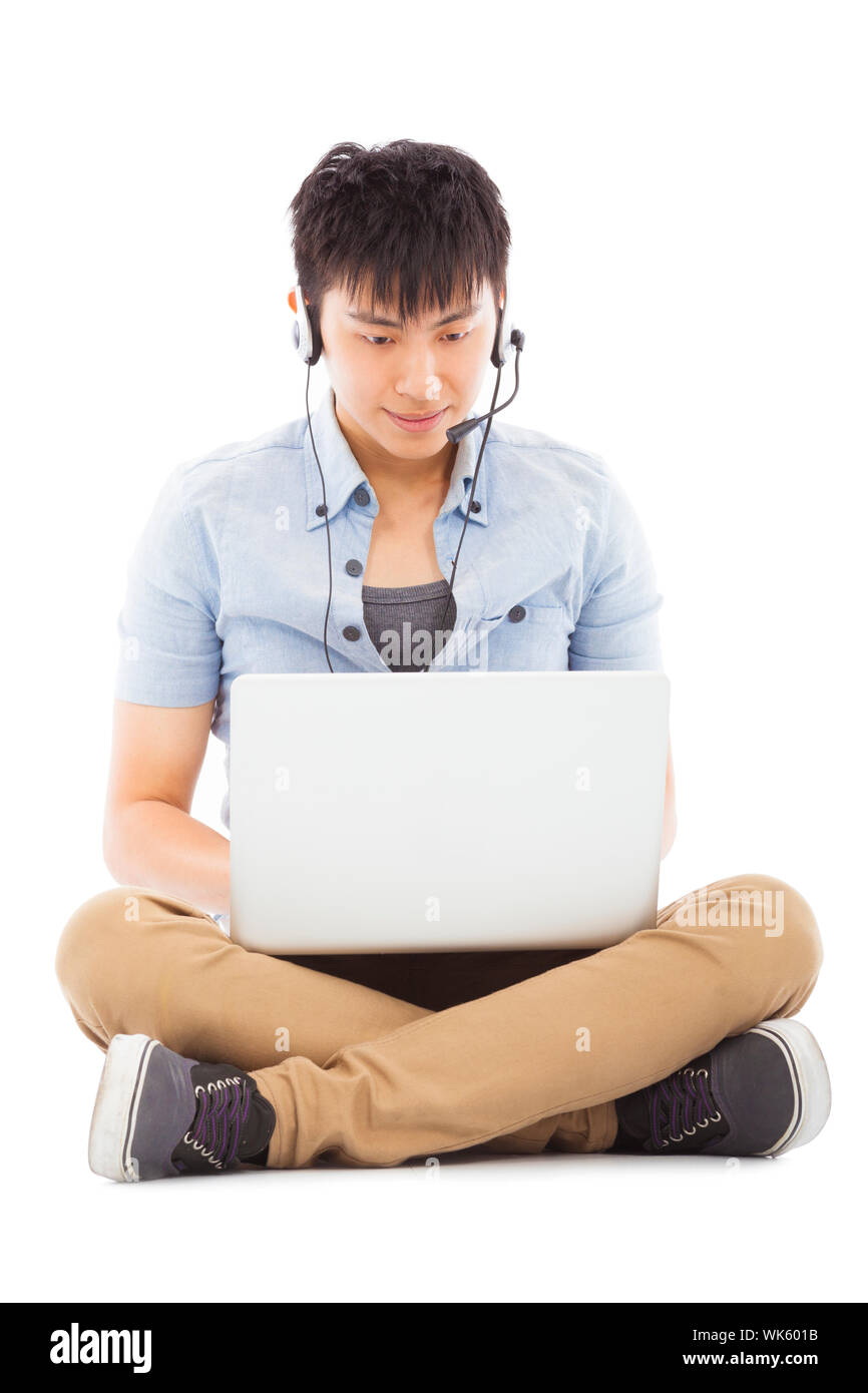 Video happy chinese man sitting hi-res stock photography and images - Alamy