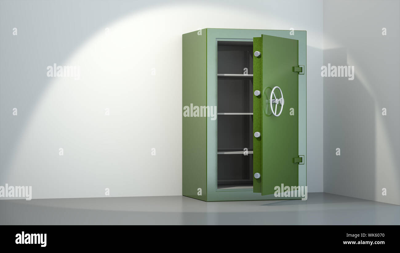 An image of an open empty safe Stock Photo - Alamy