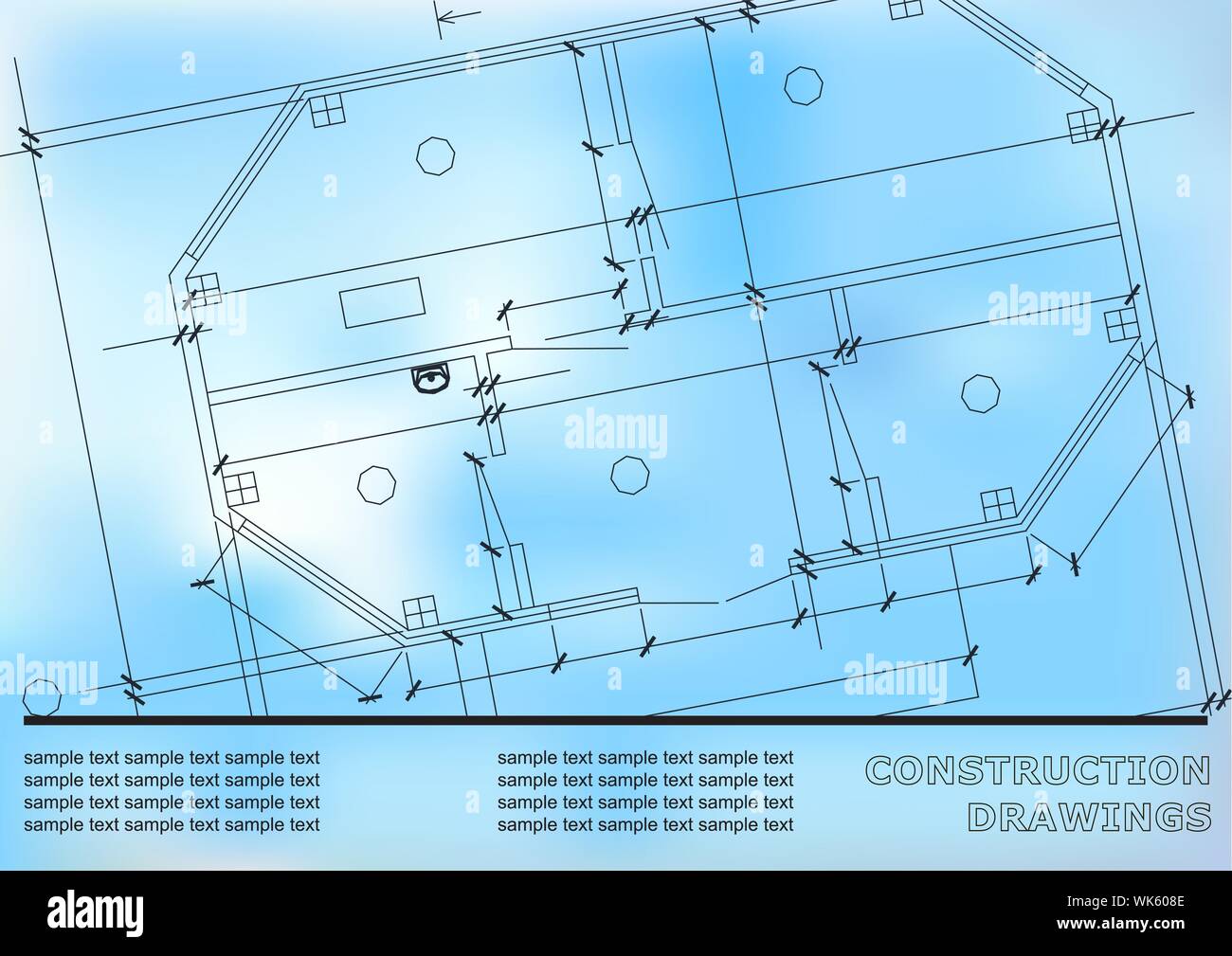 Construction Plan. Architectural background. Engineering. Cover ...