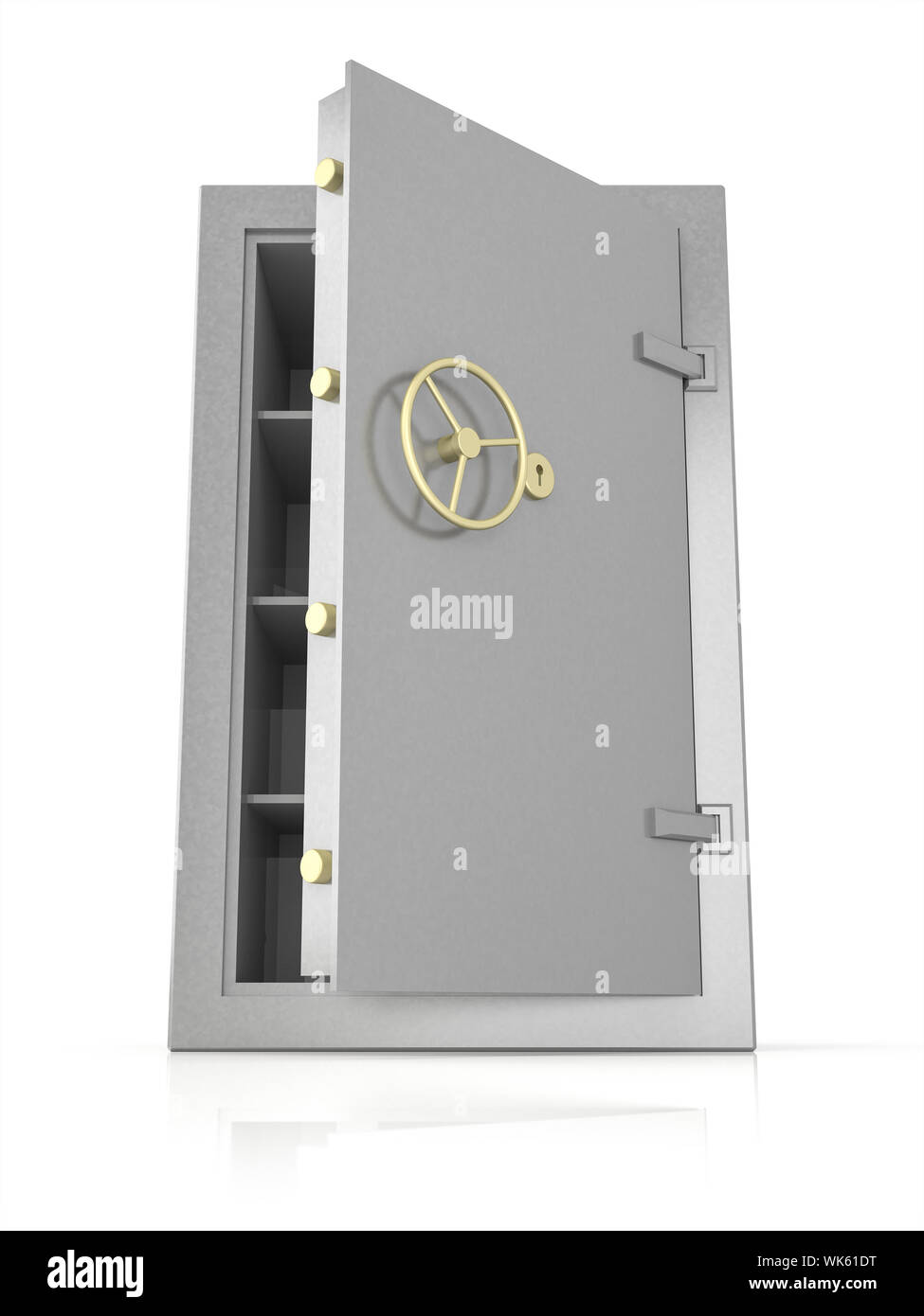 An image of an open empty safe isolated on white Stock Photo - Alamy