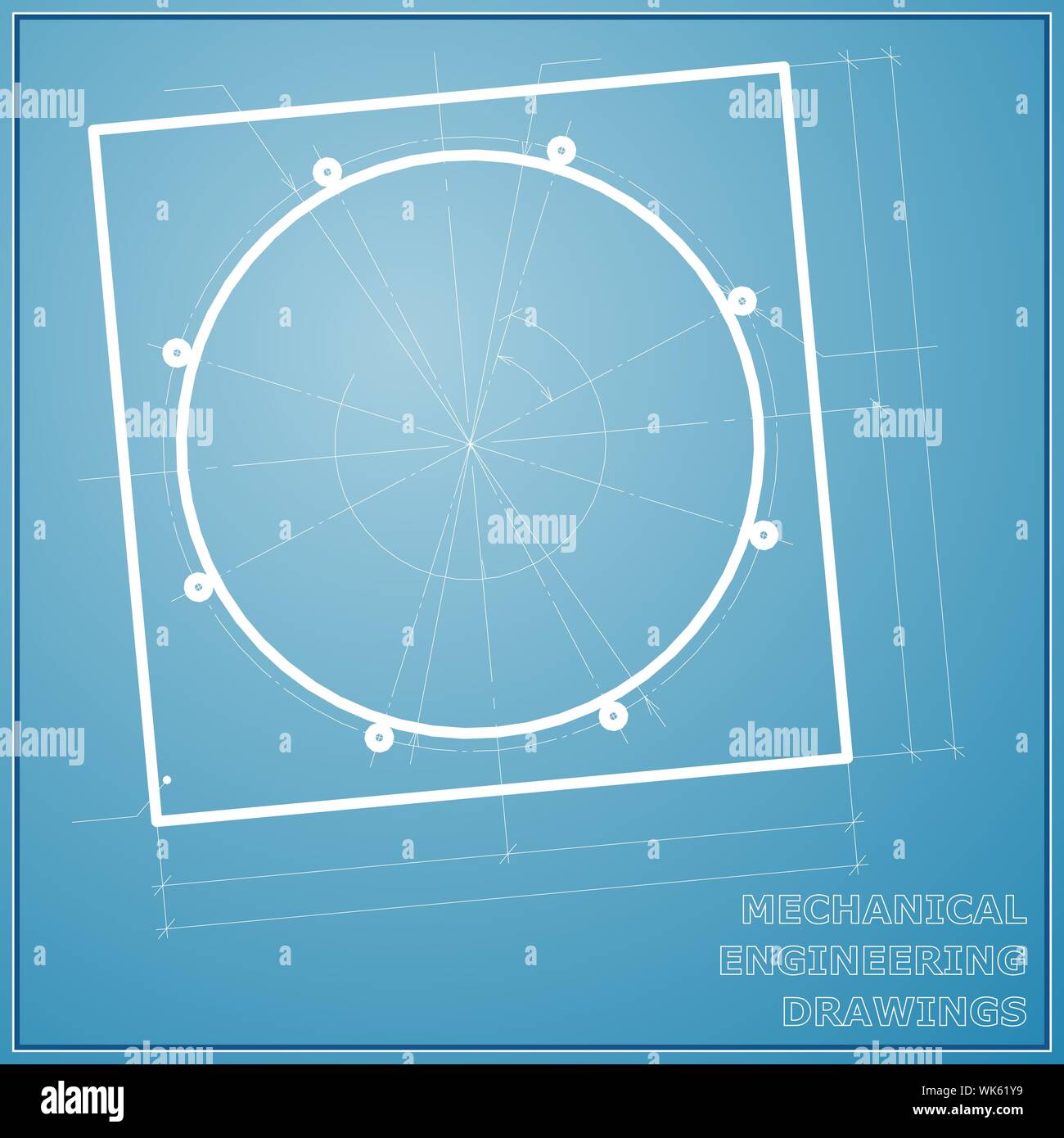 Mechanical engineering blue and white drawings. Engineering background ...