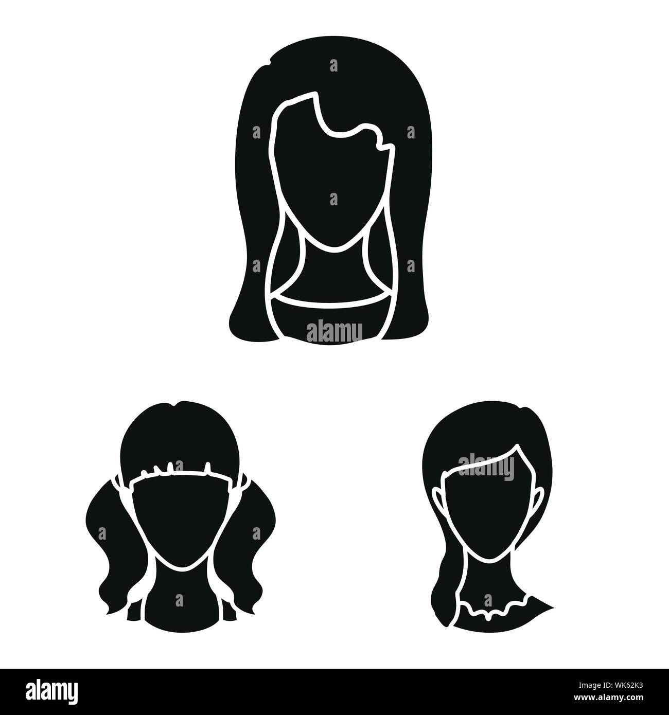 Isolated object of character and profile logo. Collection of character ...