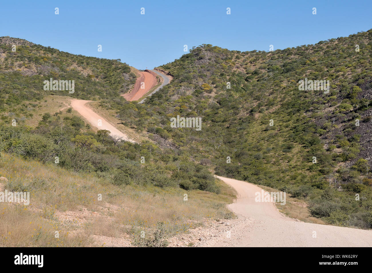 The very steep Otjomatemba pass, also called Joubert Pass, on the C43 ...