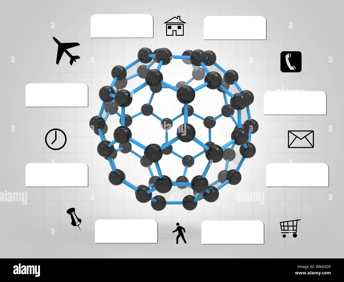 illustration for connection infographic and template business Stock ...