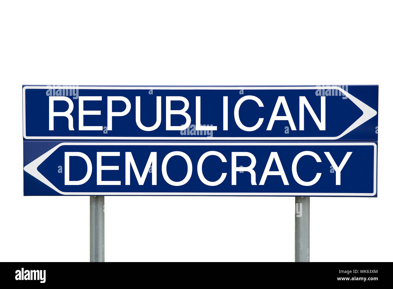 Elections signs isolated on white background Stock Photo - Alamy