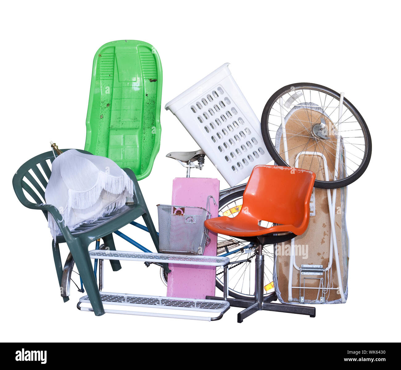 Large group of Recycling objects isolated on white background Stock ...