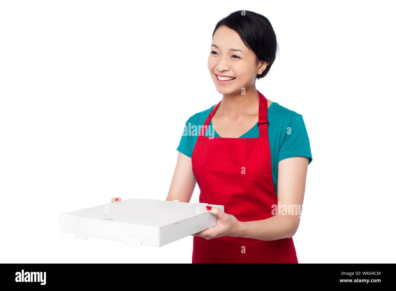 Beautiful young woman chef pizza hi-res stock photography and images ...