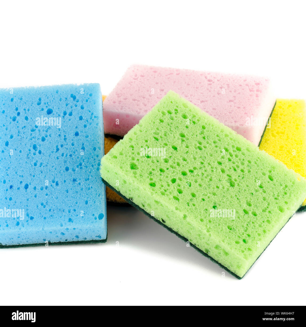 household cleaning sponge for cleaning isolated on white background ...