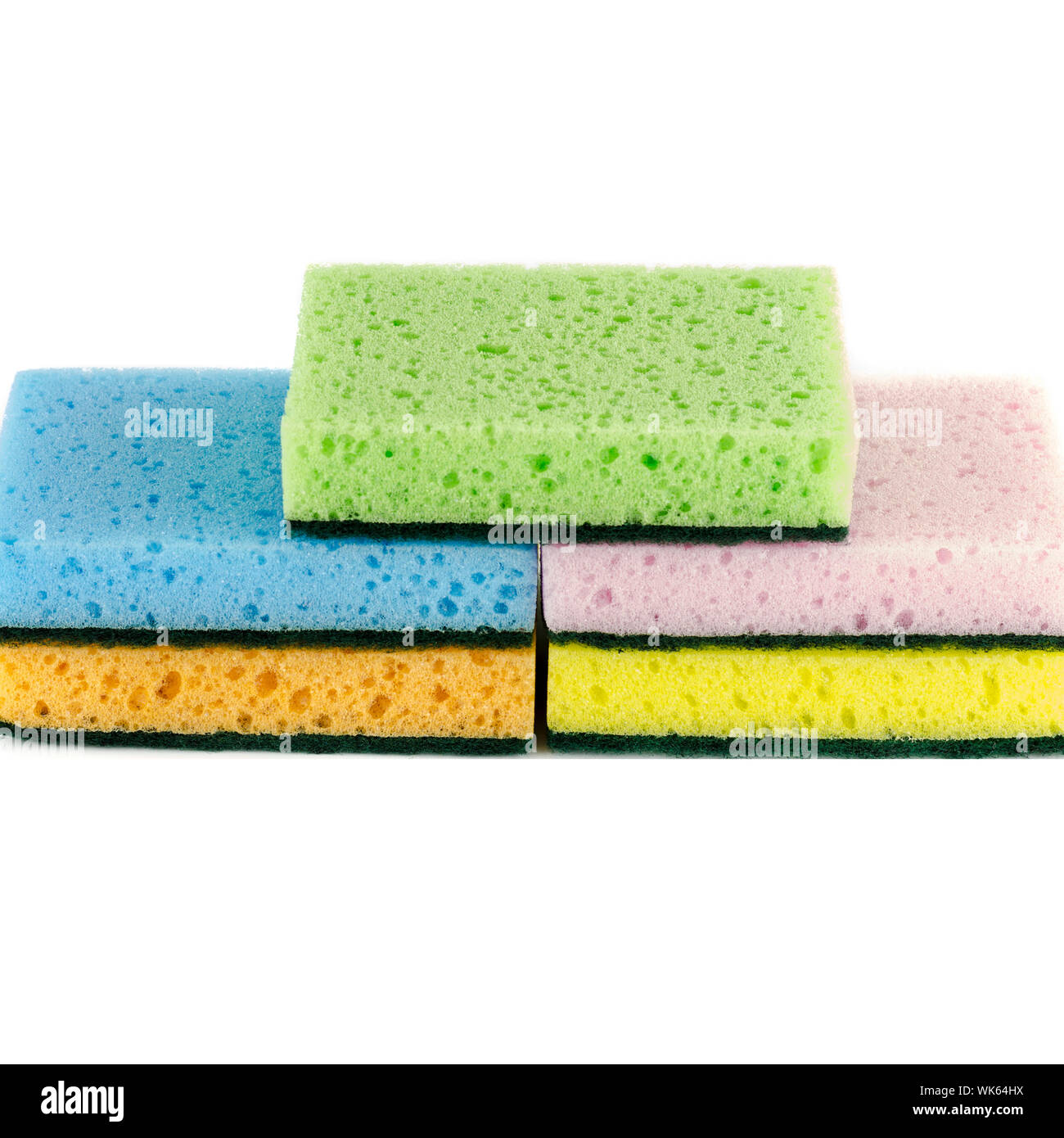 household cleaning sponge for cleaning isolated on white background ...