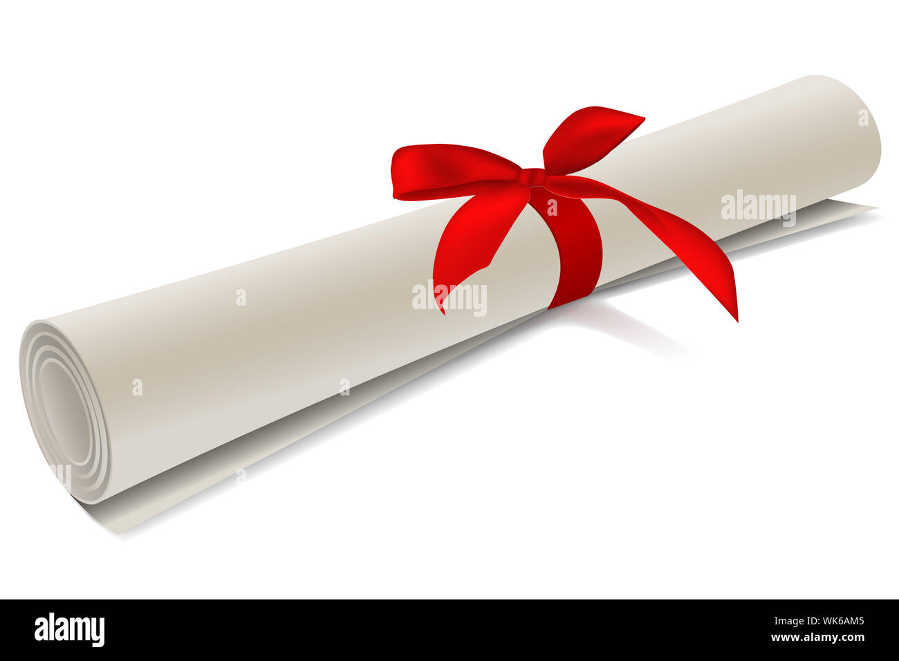 illustration of diploma degree on white background Stock Photo - Alamy