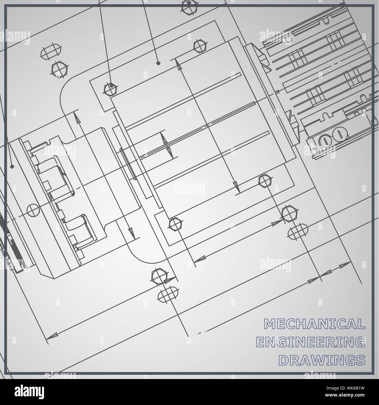 Mechanical engineering drawing gray background. Engineering Vector ...