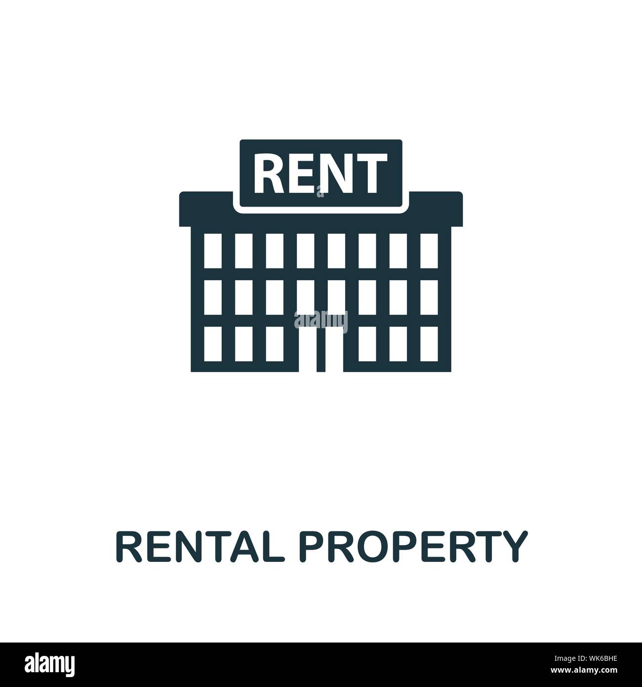 Rental Property vector icon symbol. Creative sign from passive income ...