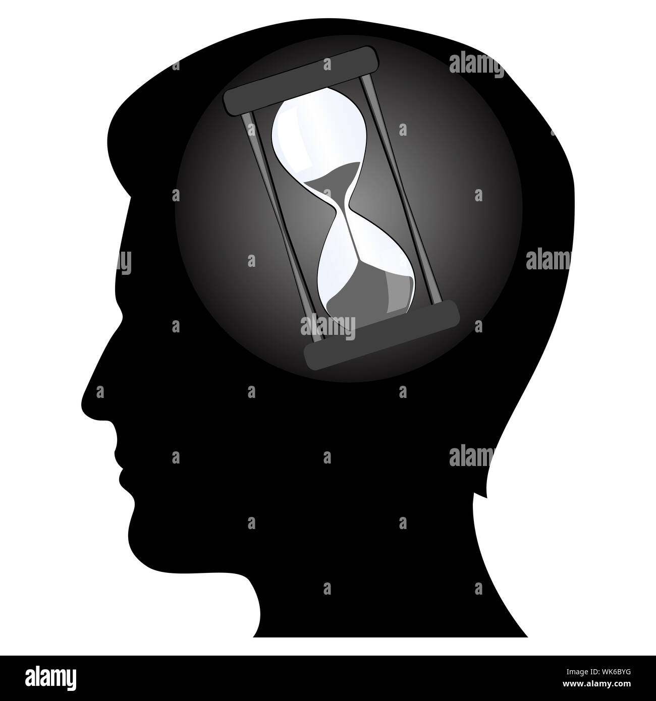 illustration of man's mind Stock Photo - Alamy