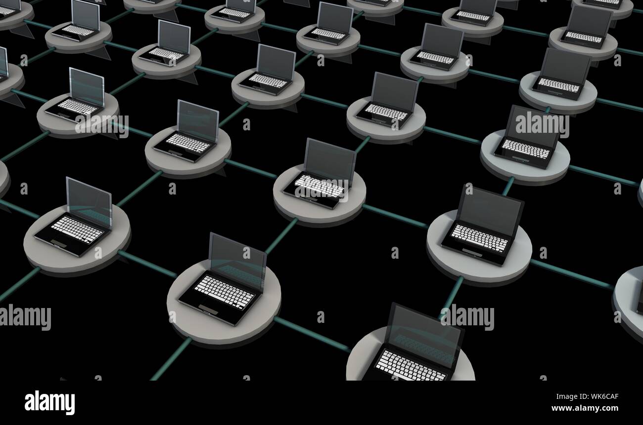 Computer Network and Cloud Computing Servers Art Stock Photo - Alamy