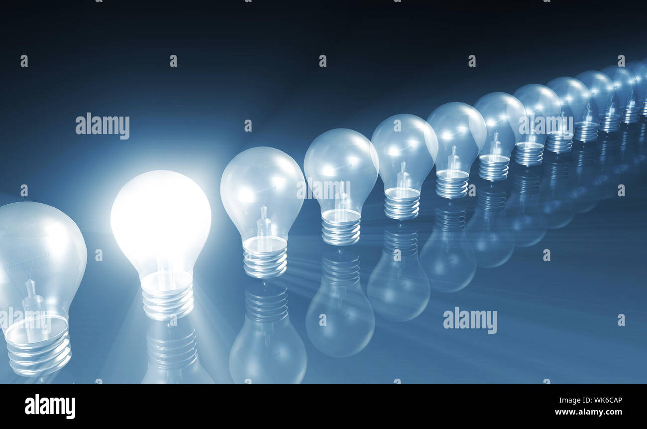 Business Concept for Success as Growth Chart Bulb Stock Photo - Alamy