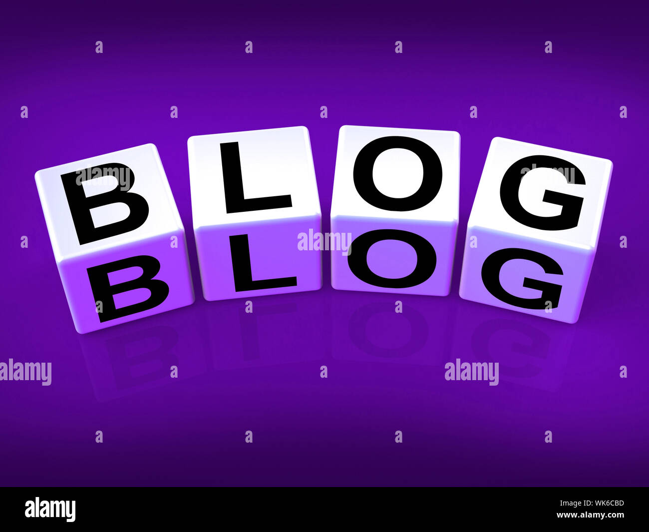 Blog Blocks Showing Webpage Article or Journal Stock Photo - Alamy