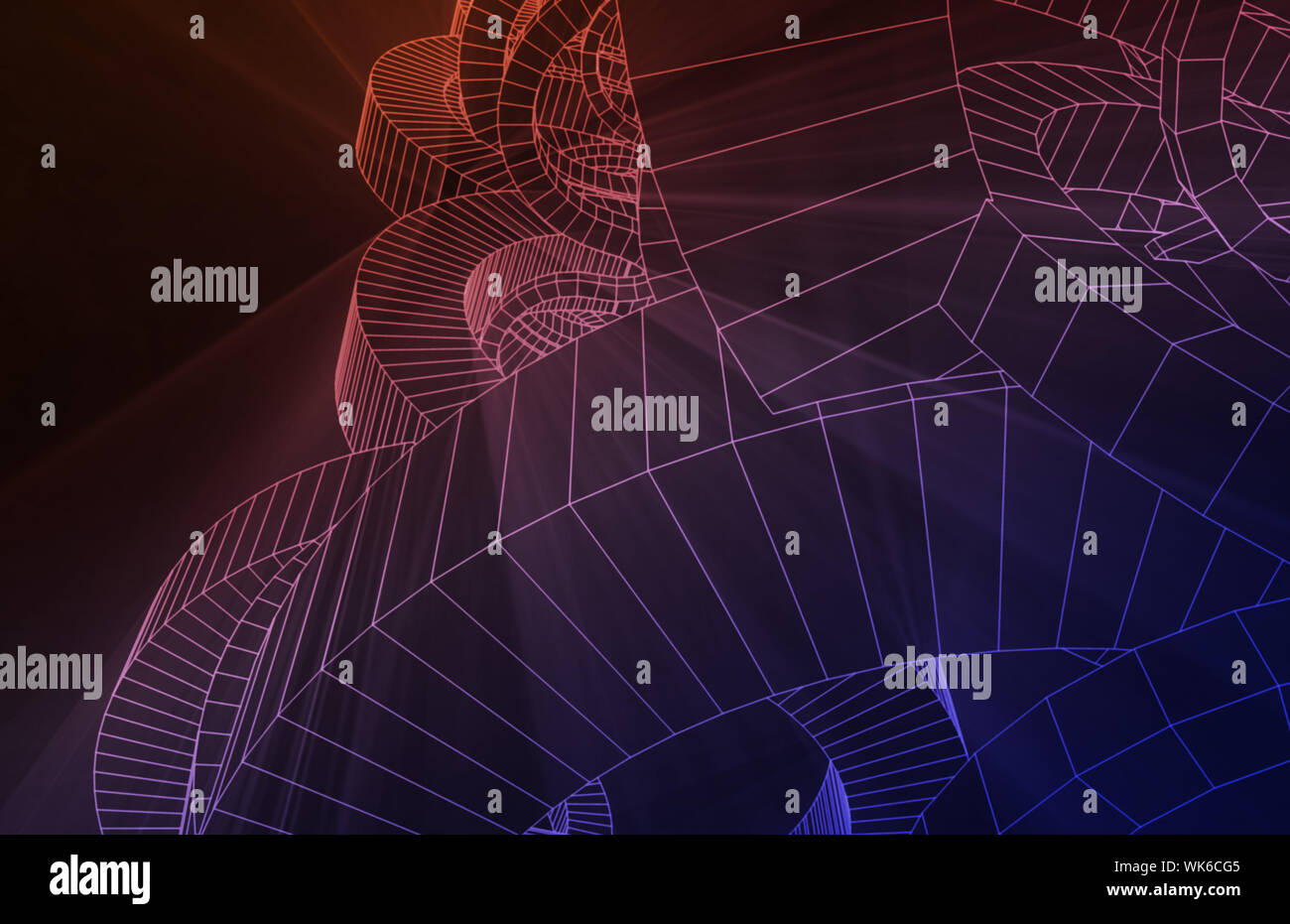 Robotic Wire Mesh Background of Wireframe as Art Stock Photo - Alamy