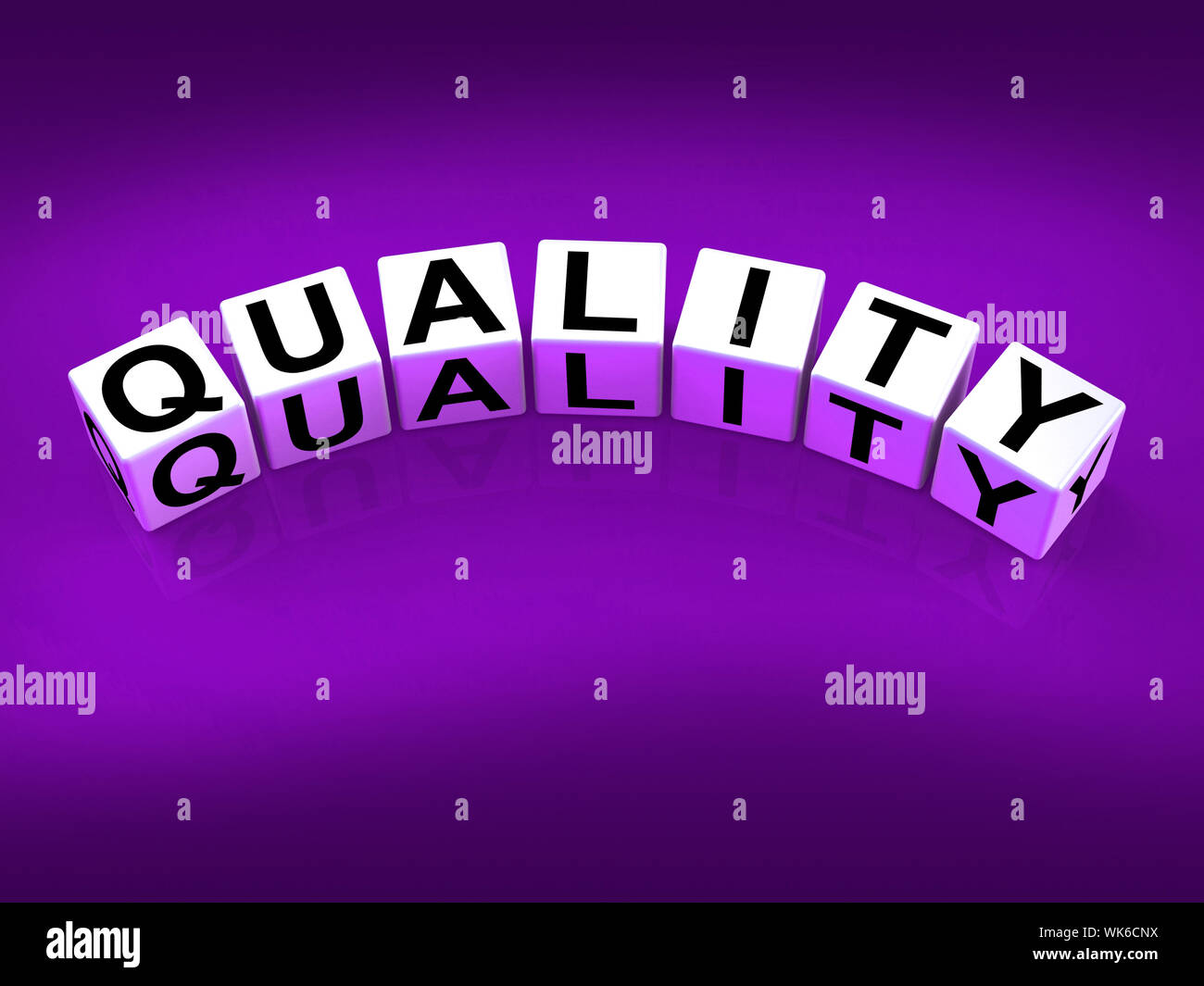 Quality Blocks Meaning Qualities Traits and Aspects Stock Photo - Alamy